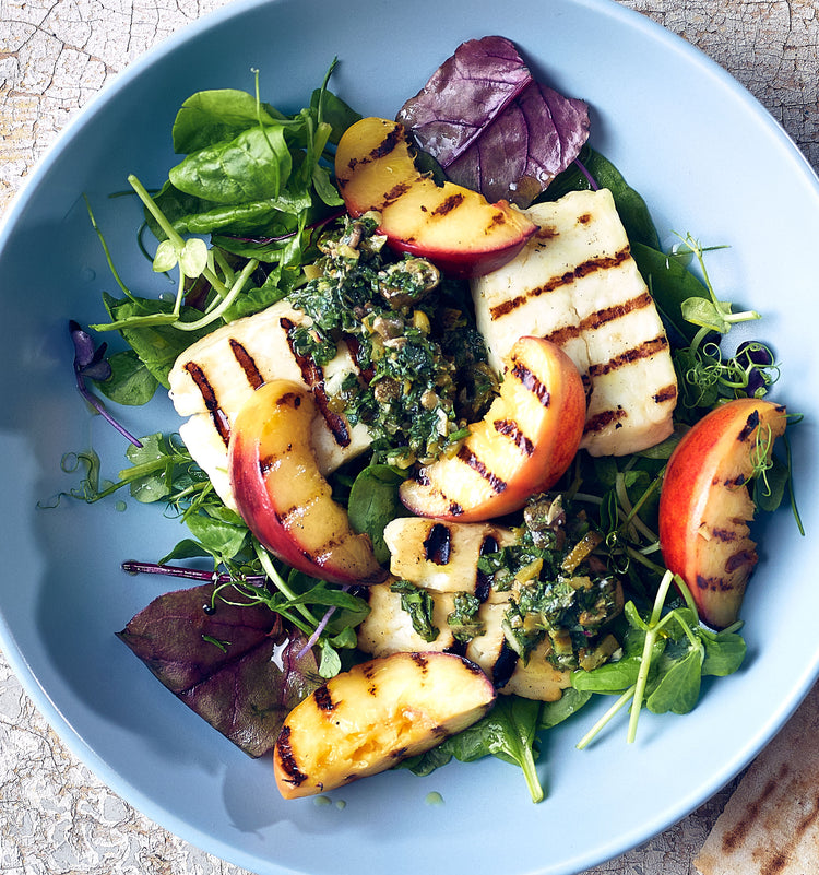Griddled Halloumi Cheese with Salsa Verde – Bennett Opie